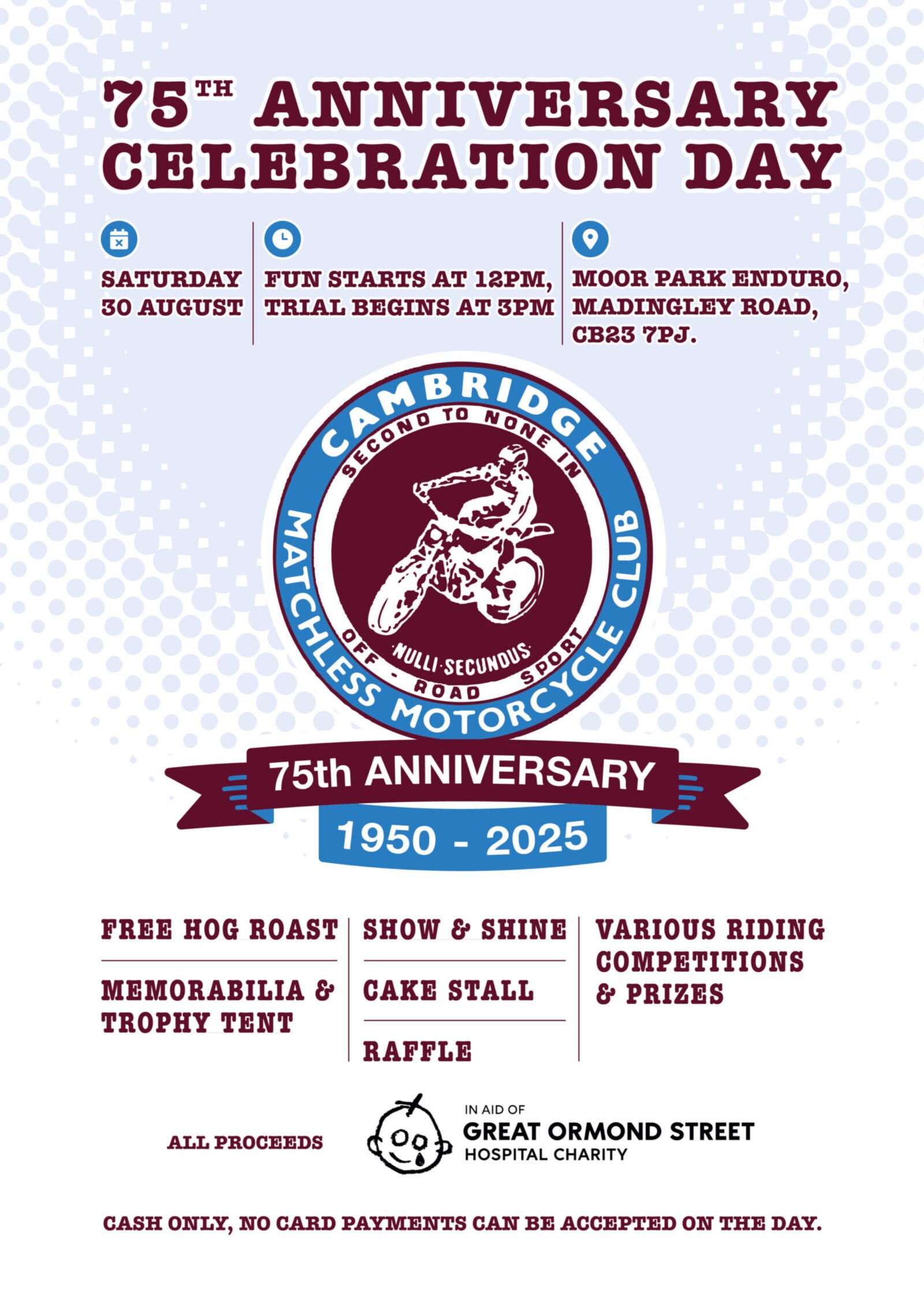 75th Anniversary Celebration Day – Cambridge Matchless MCC
